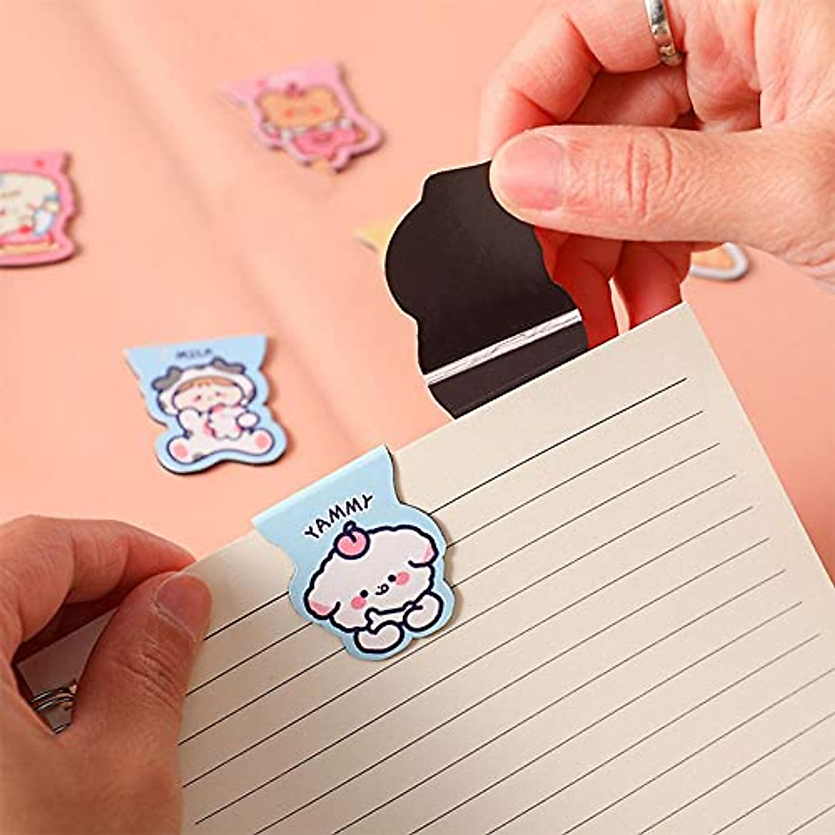 Ruifaya Cartoon Bookmark Book Page Folder Student Cute Half-fold Bookmark Bookmark Stationery Cute Magnet Pet Magnetic Custom