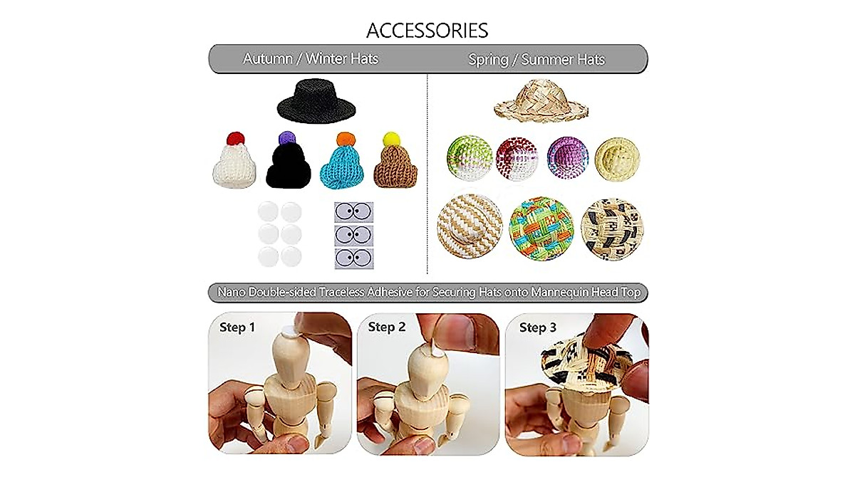 Melphoe 4 Pack Air Plant Holders - Flexible Display Mannequins
