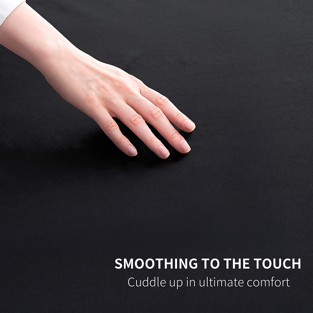 Entisn 5Pcs Black Full Size Sheet Set with Body Pillow Cover, Silky Satin Sheet Set, Luxury Bedding Sets, Breathable & Ultra Soft Bed Sheet Set Includes 1 Fitted Sheet, 1 Flat Sheet, 2 Pillowcases