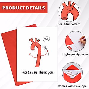 Chiisong 24 Sets Funny Nurse Thank You Cards Nurses' Day Appreciation Cards Pun Nurse Cards with Envelopes Hospital Grateful Cards for Essential Party Favor Nurses Doctors Healthcare Workers