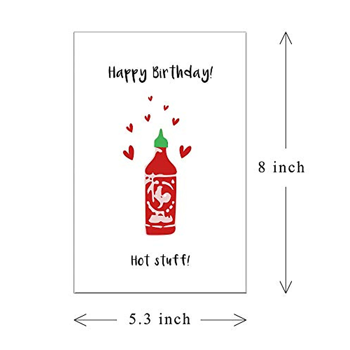 Maplelon Hot Stuff Happy Birthday Card, Funny Cute Bday Card for Husband Wife Boyfriend Girlfriend…