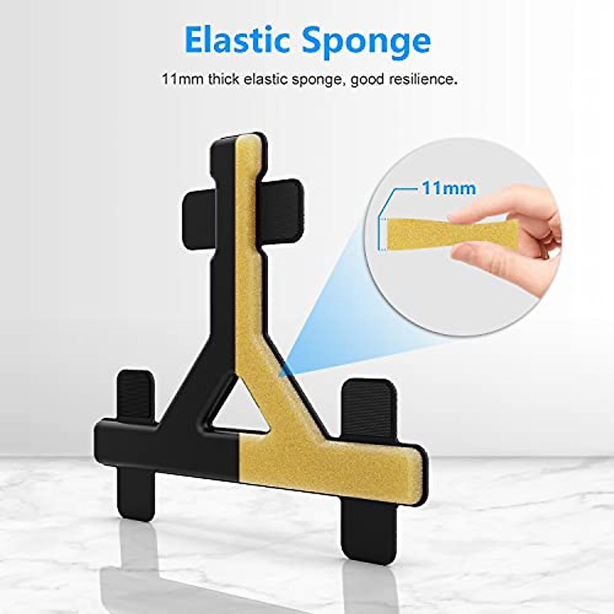 AMVR Head Back Foam Padding, Soft Leather Pad for Meta Quest 2 VR Headset Head Strap Accessories(Black)