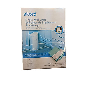 Akord 8-Pack Liner Refills For Janibell 330 Model Adult Diaper System (2 Packs in 4 Boxes) A Single Liner Pack Will Last For Over 1000 Adult Briefs Using The Akord Continuous Liner System Of Disposal.