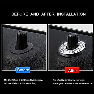 JALII Bling car Accessories para cerradura de puerta Interior de coche para Mercedes Benz Clase C C200 C300 Clase E E200 300 GLC 200 260 300 accesorios de coche