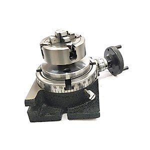 4" Inches (100mm) 4 slots regular Rotary Table +70 mm 4 Jaw Independent Chuck+ Back Plate+ Fixings