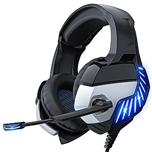 FEIYING Gaming Headset for PS4, PS5, Noise Cancelling Over Ear Headphones with Mic, Wired Over-Ear Headphone with 360° Adustable Noise Canceling Microphone for PC, PS4, PS5, Mac