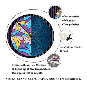 Wednesday Happy Birthday Backdrop Children Spider Gothic Happy Birthday Photography Background Decorations Kids Wednesday Party Banner Supplies 7x5ft