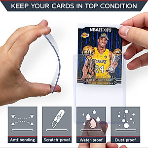 Quiver Time Premium 3x4 Top Loaders for Cards - Durable 35pt Toploaders Hard Plastic Card Sleeves Card Holder for Sports Cards, Baseball Cards, Football Cards & Trading Cards (10 pcs, Clear)