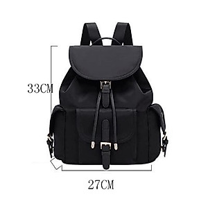Backpack Purse for Women,Multipurpose Large Capacity Oxford Shoulder Bag,for Outdoor Travel Shopping Sport (Color : Black)