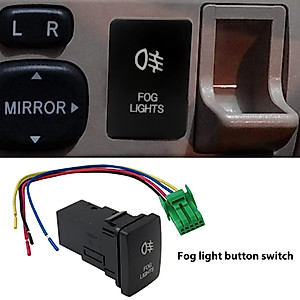 Blue Fog Light Push Button Switch LED Push Switch for 2020 Toyota Tacoma SR5 Extended Cab Pickup 4-Door
