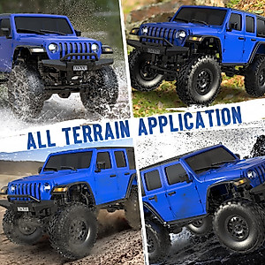 RACENT Remote Control Car High Speed RC Truck - 4WD Off Road All Terrain RC Monster Truck for Boys Waterproof Hobby Grade Toys for Adults with 2 Batteries (787-1 Blue)