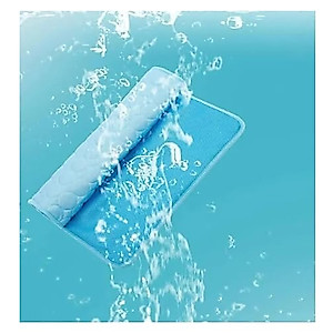 ITOMEN Pet Bed Pet Mat Breathable Washable Pad Dog Cat Blanket Kennel Crate and Bed Sleeping Ice Silk Comfort (Color : Light Blue, Size : XS 40x30 cm)