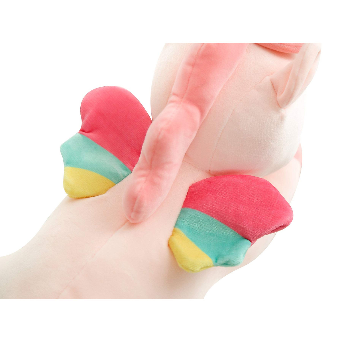 AIXINI Plush Unicorn Stuffed Animal Pillows Toy, 11.8 Inch Cute Soft Pink Unicorn Plushie Dolls with Rainbow Wings