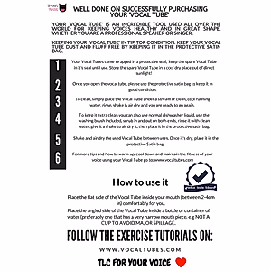 Green Vocal Tubes for Speech Therapy and Singing - Therapy Straws for Vocal Health - Set of 2 Silicone Tubes for water resistant Voice Therapy and singing training