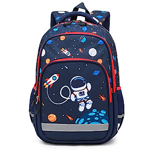 School Backpack Kids Bookbag Set-with Lunch Bag & Pencil Case Elementary Preschool Kindergarten Supplies for Boys Girls (Blue Space set)