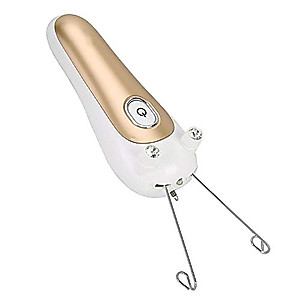 Enrilior Electric Face Threader Threading Face,Threading Epilator Physical Hair Remover for Face Arm Leg Use(Gold)