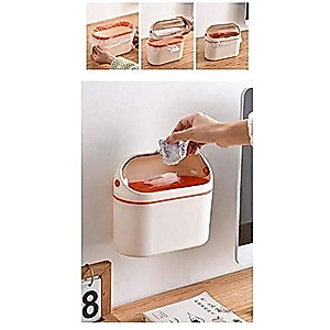 Garbage Container Trash Can Garbage Bin Bedroom Bin Rubbish Basket for Home Office Kitchen Bath Garbage Can/Blue (Color : Blue)