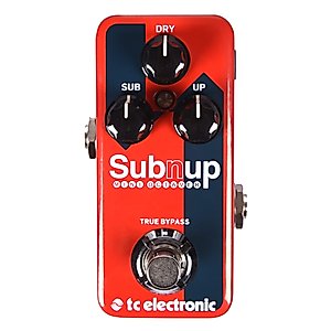 TC Electronic Compact Version of Hugely Popular Sub 'N' Up Octaver with Advanced Polyponic Octave Engine and TonePrint-Enabled Technology for Easy Custom Effects (SUBNUPMINIOCTAVER)