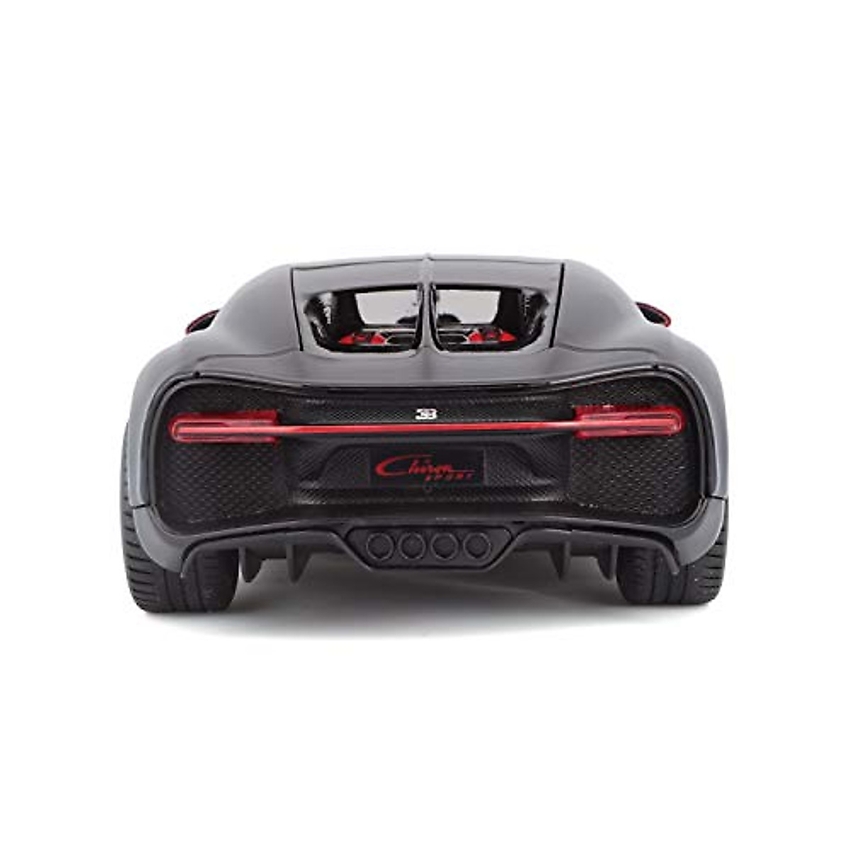 Maisto Bugatti Chiron Sport 16" Red and Black Special Edition 1/24 Diecast Model Car