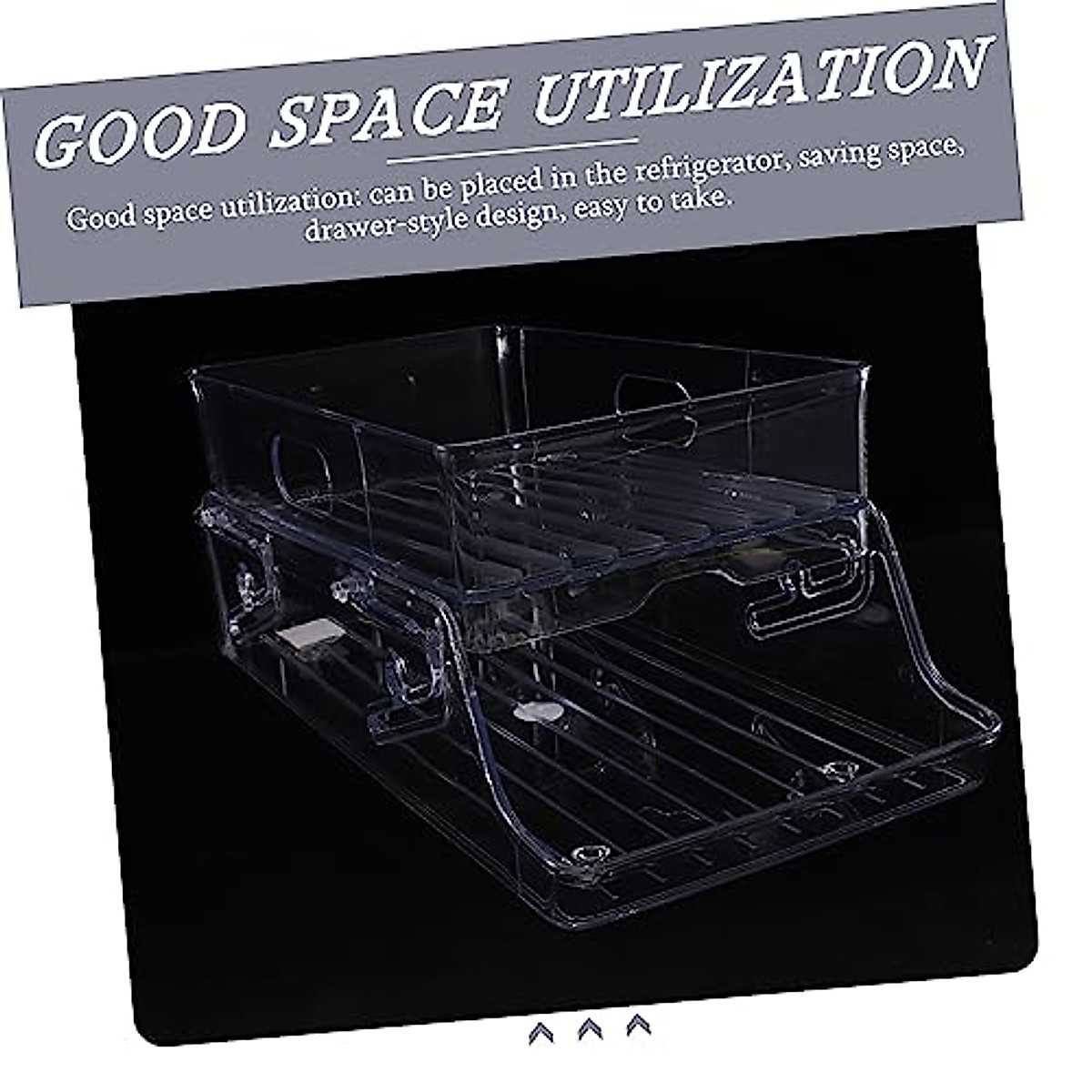 BESTOYARD can storage rack fridge organizer beverage can storage organizer beer can organizer fridge can dispenser refrigerator drink rack soft drink Storage Box shelf double layer plastic