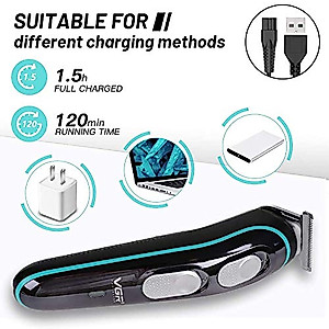 M MITLINK Hair Clippers, Haircut Trimmer Set, Hair Cutting Machine for Men/Kids/Baby/Barber Grooming Cutter Kit, Waterproof Haircut Barber Trimmer Kit with Guide Combs Brush (Black)