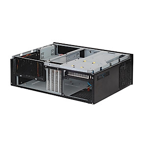 SilverStone Technology Aluminum Front Panel and SECC Body Micro ATX HTPC Computer Case with 2X USB3.0 Front Ports Cases in Black GD04B-3.0-USA