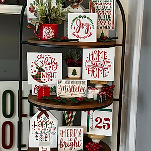 Christmas Stencils for Painting on Wood Small Cookie Christmas Tree Ornaments Mini Reusable Christmas Stencils for Kids Crafts Supplies Glass Home Party Decorations Supplies (24 Christmas 4inround)