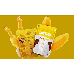 LuvTails Joint Relief Soft Chew Supplements for Dogs, Omega 3 for Dogs Chewable EPA, DHA Dog Omega 3 Supplement with Herring Oil, Turmeric, Banana Powder 60 Chews