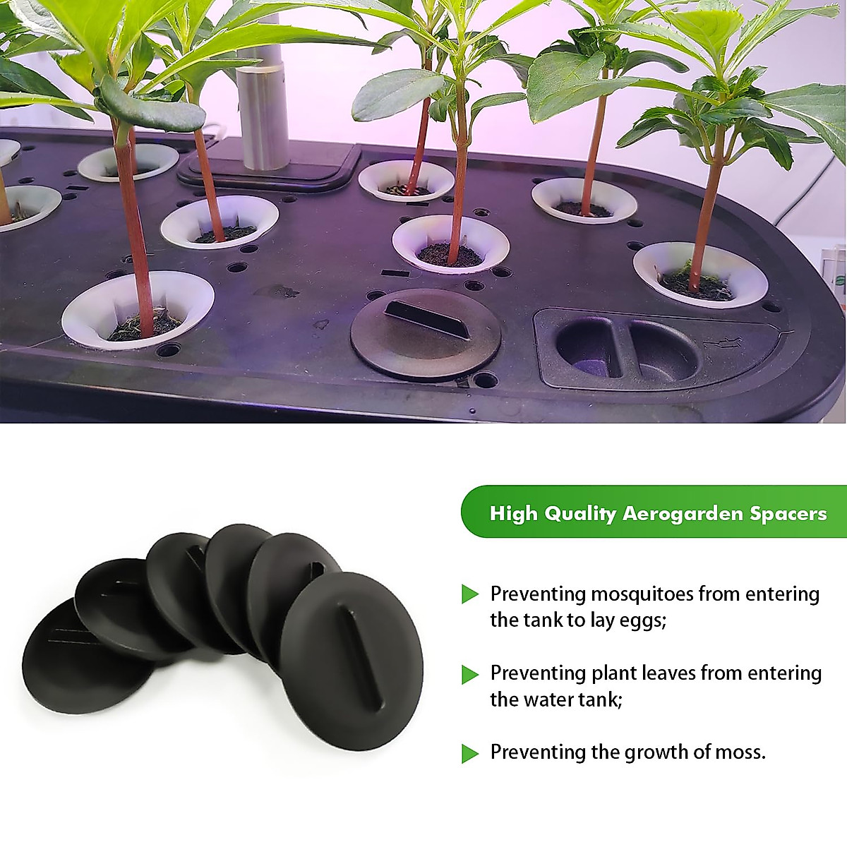 82pcs Seed Pod Kits for Aerogarden, Indoor Herb Hydroponics Growing System Starter Kit with 24Grow Sponges,24pods Labels, 12Grow Baskets, 12Plant Spacer Kit,10pcs Pollinating Tool