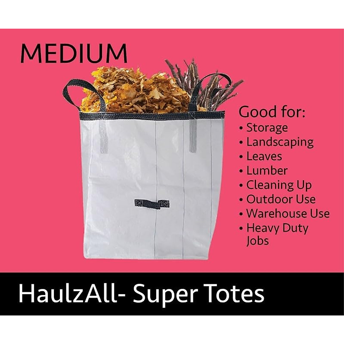 CarryAll Reusable Medium Tote Bags, Reuseable Grocery Bags, Square Heavy Duty Collapsible Storage Bins
