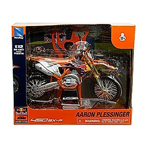 KTM 450 SX-F Motorcycle #7 Aaron Plessinger KTM Factory Racing 1/12 Diecast Model by New Ray 58363