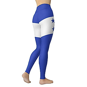 TAIZIYEAH Womens Fashion Yoga Honduras Flag Slim Pants Exercise Yoga Pants Workout Leggings for Womens Running Pants S