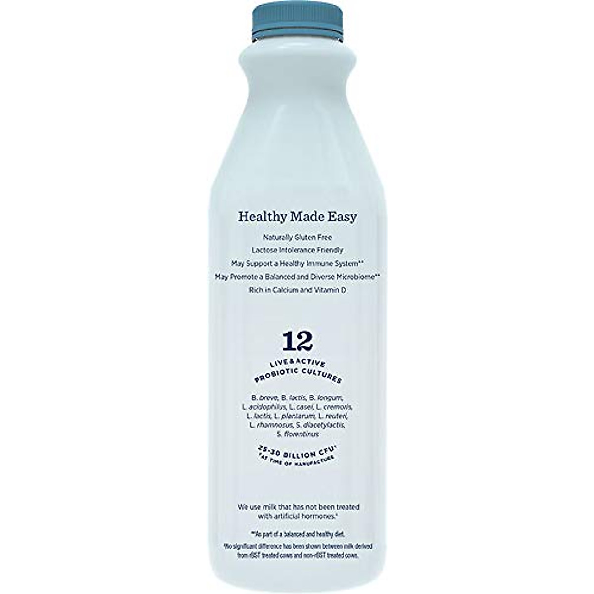 Lifeway Low Fat Kefir - Unsweetened, 10g Protein, 12 Live Active Probiotic Cultures, Up to 99% Lactose Free, Gluten Free – Plain, 32 oz