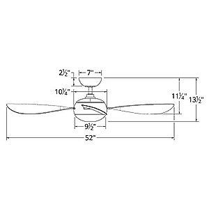 Stargazer Indoor/Outdoor 3-Blade Smart Ceiling Fan 52in Gloss Black with 3000K LED Light Kit and Wall Control works with iOS/Android, Alexa, Google Assistant, Samsung SmartThings, and Ecobee
