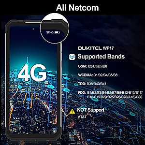 Rugged Smartphone Unlocked OUKITEL WP17 (Latest), 8300mAh Battery Cell Phones, Night Vision Camera with 64 MP Rear Camera, Android 11 with 8GB RAM + 128GB ROM, 6.78“FHD+ Display Mobile Phone
