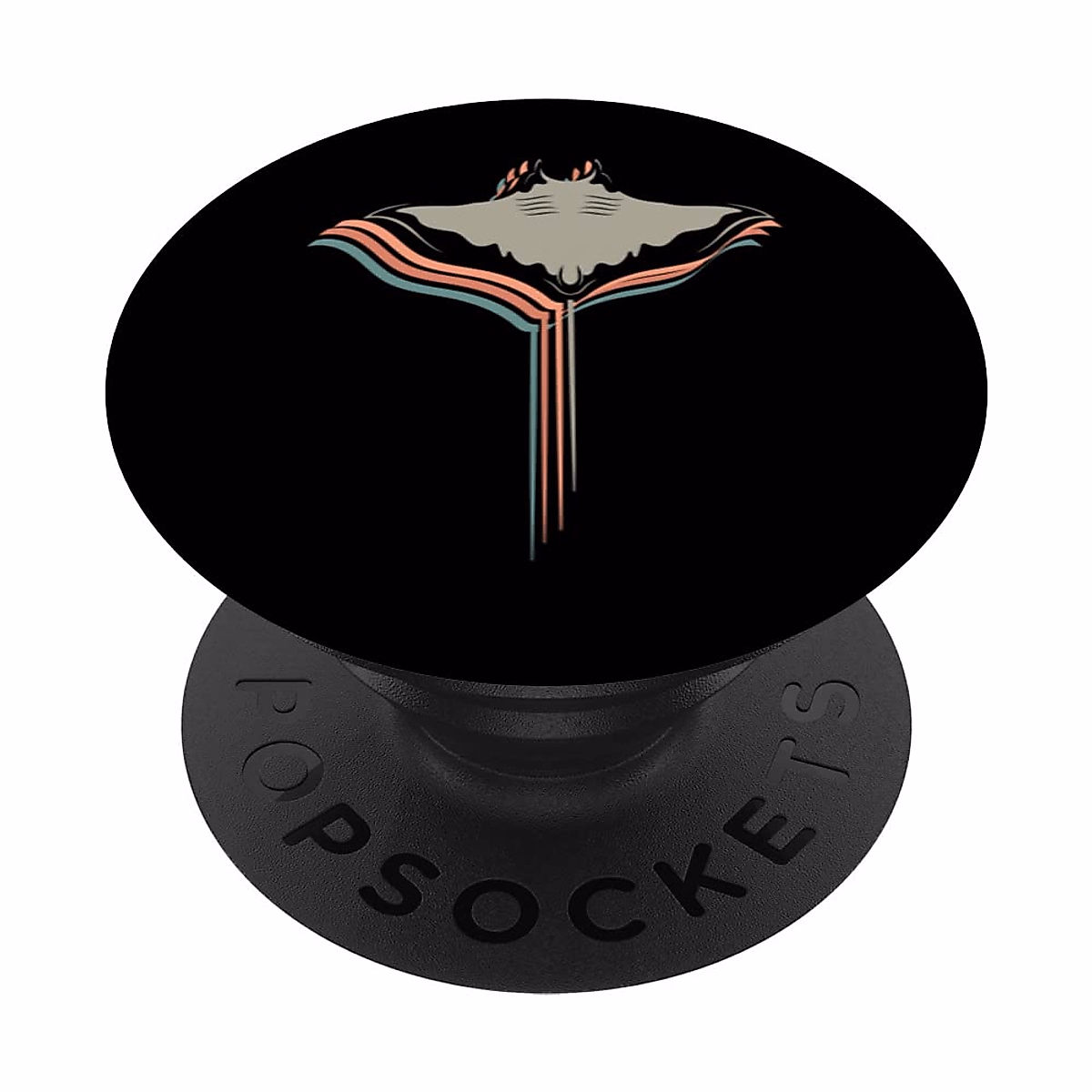 Retro Stingray Aquarium Scuba Diver Ocean Animal Manta Ray PopSockets Swappable PopGrip