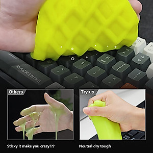 SIN SHINE 7-in-1 Electronics Cleaner Kit - Keyboard Cleaner, Dust Cleaning Mud, Laptop Cleaner Set with Cleaning Gel - Electronic Cleaner Box for PC Monitor, TV, Phone, Computer (BBH01-TZ-White)