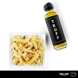 TRUFF Black Truffle Oil - Black Truffle Infused Olive Oil - Gourmet Dressing, Seasoning, Marinade, or Drizzle, Non-GMO, Gluten-Free, 5.6 fl.oz