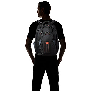 Samsonite Tectonic 2 Large Backpack, Black/Orange, 18 x 13.3 x 8.6