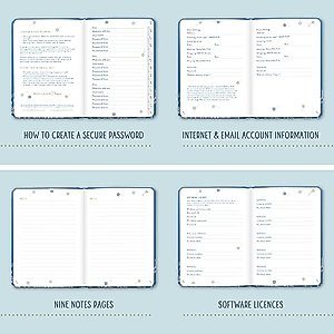 Boxclever Press Password Book. Never Forget a Password Again! Untitled Password Keeper Book to Keep Your Internet Details Safe. Password Book with Alphabetical Tabs for Home Or Office - 6 x 4.5''