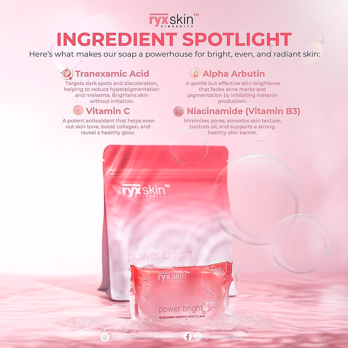 Ryxskin Power Bright Beauty Bar