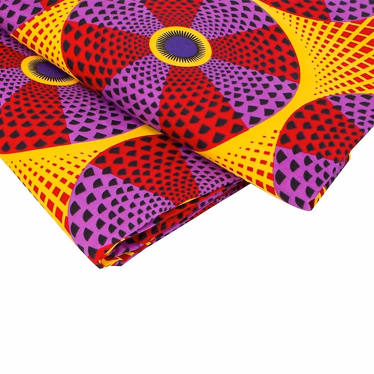 6 Yards African Fabric Polyester Material Tissu Craft DIY Ankara Wax Prints Fabrics for Sewing