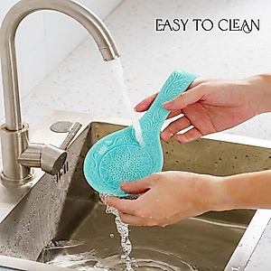 Ceramic Spoon Rest, 9 Inches Large Spoon Holder for Kitchen Counter, Kitchen Accessories, Dishwasher Safe, White