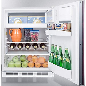 Summit Appliance CT661WBIIF Built-in Undercounter Refrigerator-Freezer for Residential Use, Cycle Defrost with Deluxe Interior, Panel-ready Door and White Cabinet (Panel Not Included)
