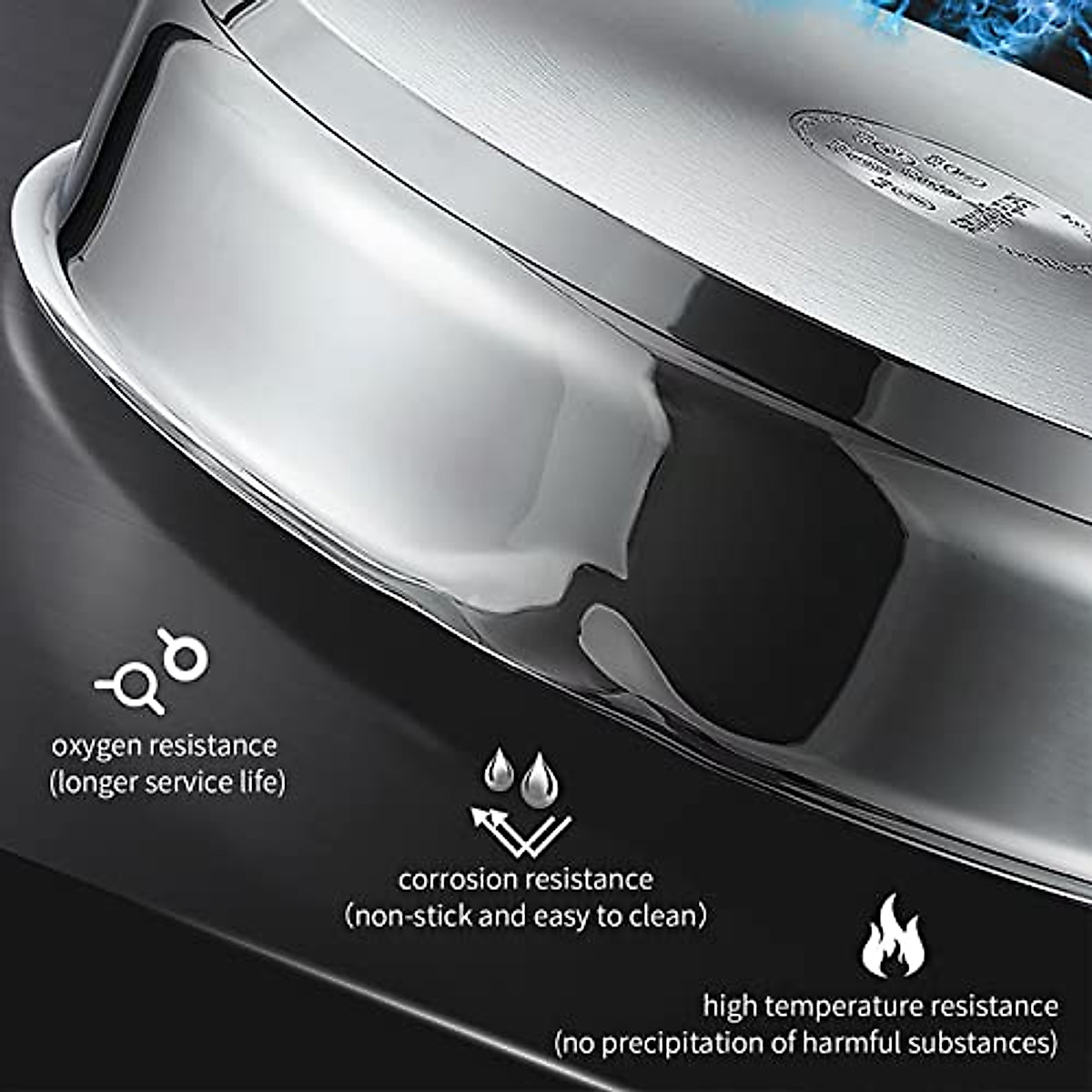 NANFANG BROTHERS Frying Pan 11 inch 316 Food Grade Copper Core Non Stick Frying Pan Set, 3 Ply Compound Pot Bottom, Anti-Scratch Pot Body, Dishwasher Safe (with Pan Lid)