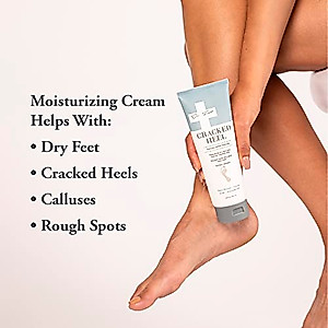 Dr. Foot Cracked Heel Repair Cream 8 Fl Oz - Moisturizing Lotion with Shea Butter & Lactic Acid, Softens Calluses & Dry Skin on Feet