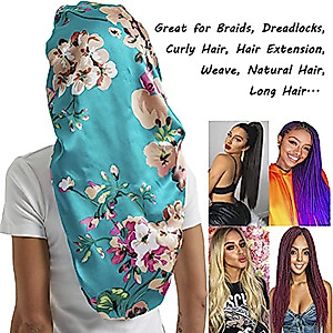 Wbfwbb 2 Pcs Silk Bonnet for Women Satin, Soft Elastic Band Silky Sleeping Cap Big Bonnets for Braids