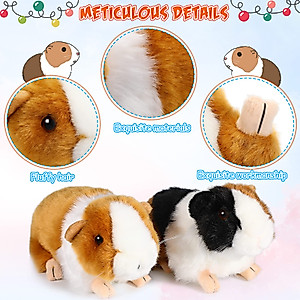 Aoriher 2 Pcs Cute Guinea Pig Stuffed Animal 8 Inch Soft Guinea Pig Plush Toys Nice Gift for Boys Girls Christmas Birthday Themed Party Supplies(Black, Yellow)