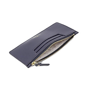 Kate Spade Hyde Lane Gingham Michele Zip Around Wallet New Navy/White