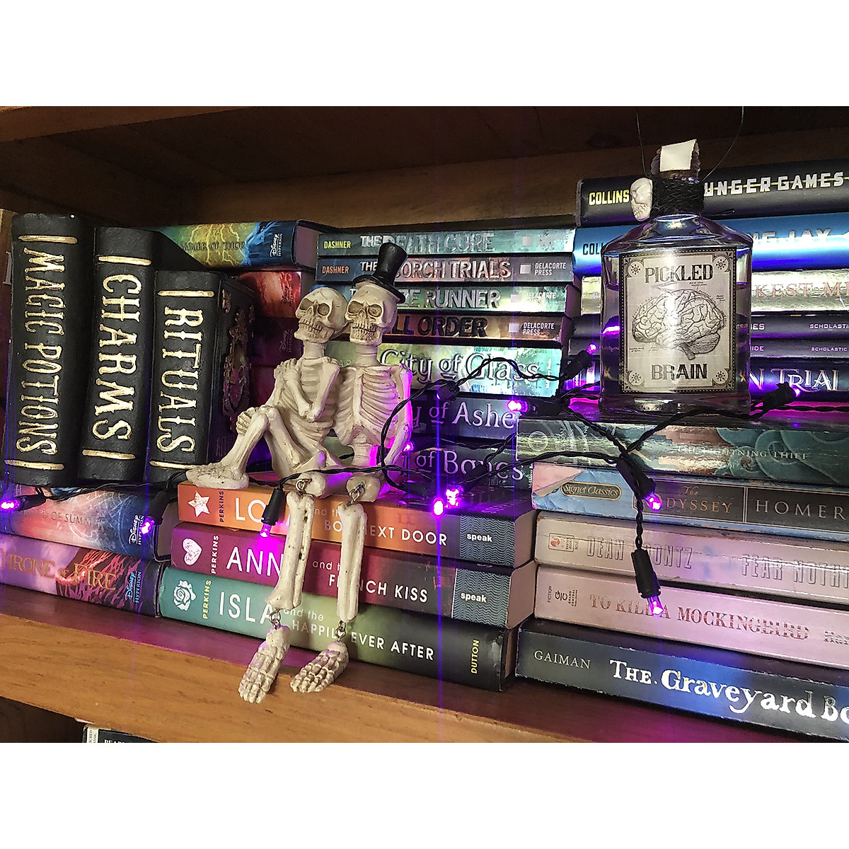 2 Packs of DecoBrite Purple 8ft (2.4m) 20 ct Battery Operated Halloween String Lights with Timer Indoor Outdoor Two Mode Functions on Black Wire for Small Spaces Wreath Room Window Decorations